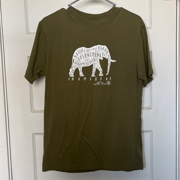 Earth Lover | Tops | Earth Lover Olive Green Graphic Tshirt Size M ...